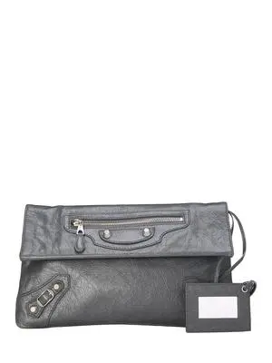 Balenciaga Giant 12 Agneau Clutch - Grey