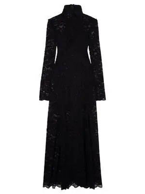 Rabanne Layered Lace Maxi Dress - Black