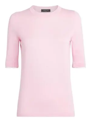Fabiana Filippi Cotton Knitted T-shirt - Pink