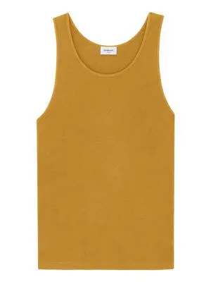Saint Laurent Cotton Cassandre Tank Top - Brown