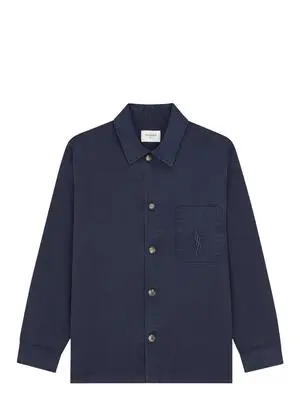 Saint Laurent Cotton Cassandre Overshirt - Purple