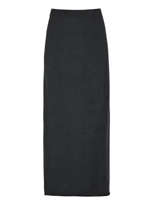 LISA YANG Lisa Yang "Charlotta" Cotton And Cashmere-Blend Midi Pencil Skirt Grey