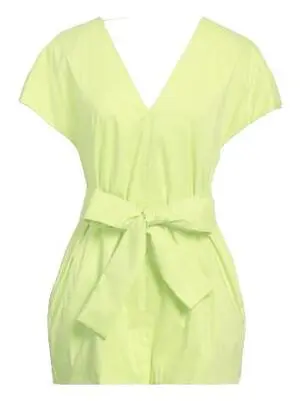 Liviana Conti Woven Top With Belt - Green