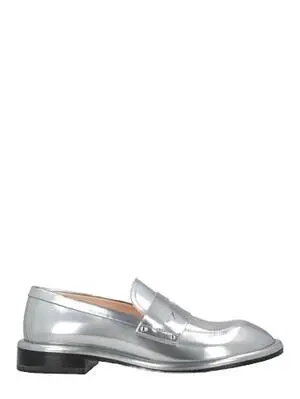 Agl Leather Penny Loafers - Silver