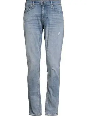 Guess Tapered Jeans With Distressed Details - Blue