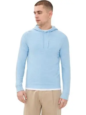 Rlx Ralph Lauren Tech Waffle Knit Hoodie - Office Blue Heather