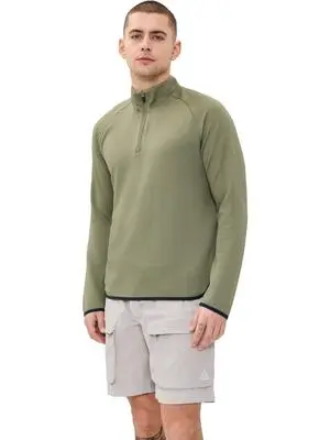RHONE Founder's Quarter Zip Pullover - Smokey Olive