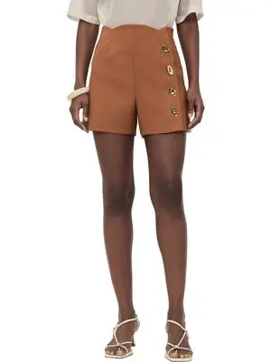 Alexis Xander Button Detailed Shorts - Copperwood