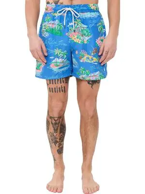 Polo Ralph Lauren Printed Swim Trunks - Bahamas Bear