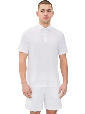 Rlx Ralph Lauren Solid Tour Pique Polo - Ceramic White