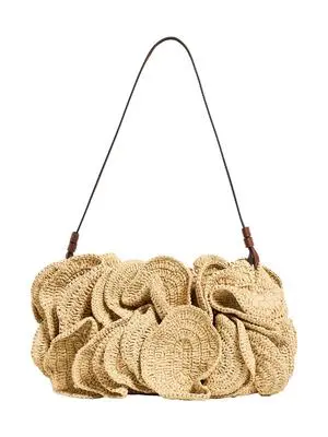 FARM RIO Flower Raffia Shoulder Bag