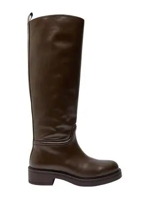 STUART WEITZMAN Celia Leather Knee-high Boots - Brown