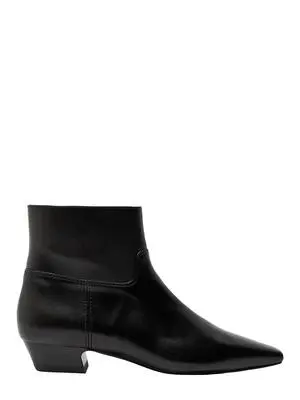 STUART WEITZMAN Stassi 20 Leather Ankle Boots - Black