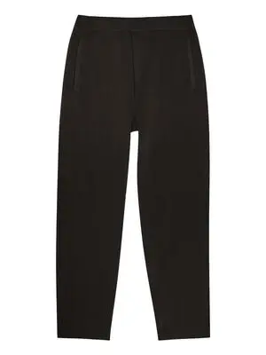 Emporio Armani Tapered Fine-knit Sweatpants - Dark Grey