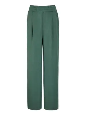 Varley Wide-leg Stretch-jersey Sweatpants - Dark Green