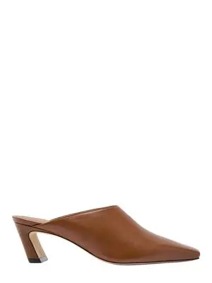 STUART WEITZMAN Stassi 50 Leather Mules - Brown