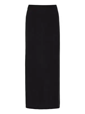 LISA YANG Charlotta Cotton And Cashmere-blend Midi Skirt - Black