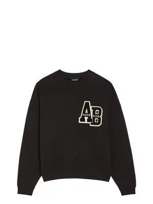 ANINE BING Miles Logo-appliquéd Sweatshirt - Black