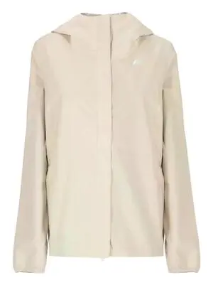 K-WAY Hooded Zip-front Jacket - Neutrals