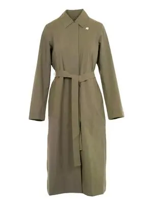 K-WAY Barbra Waist-belt Coat - Green