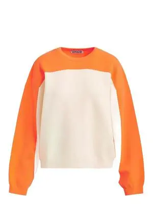Essentiel Antwerp Two-tone Ribbed-cuff Sweatshirt - Neutrals