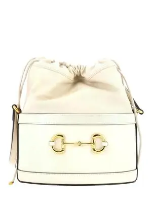Gucci Horsebit 1955 Small Bucket Bag - White