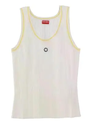 Kenzo Ribbed Top - White