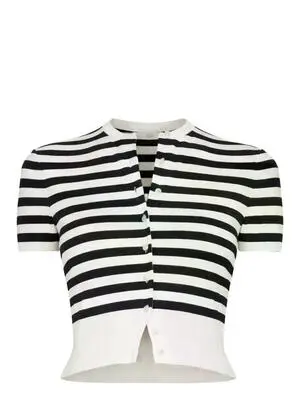 Ralph Lauren Striped Cardigan - Black