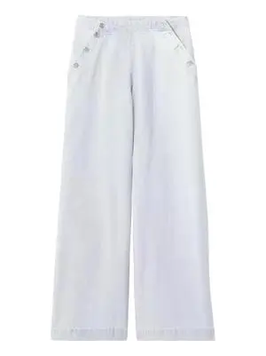 Claudie Pierlot Buttoned Wide-leg Jeans - Blue