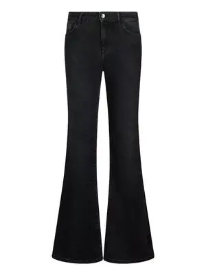 Liu Jo Logo Flared Jeans - Black