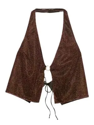 Oseree Ring-detail Top - Brown