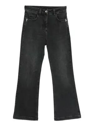 Patrizia Pepe Cotton Flared Jeans - Black