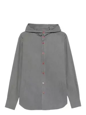 Kiton Hooded Buttoned Shirt - Grey