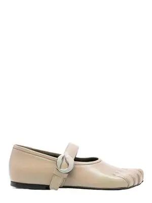 Coperni Leather Ballerina Flats - Neutrals