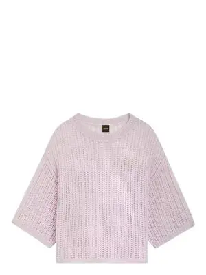 BOSS Open-knit Sweater - Purple