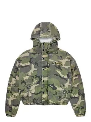 VALE FOREVER Camouflage Puffer Jacket - Green