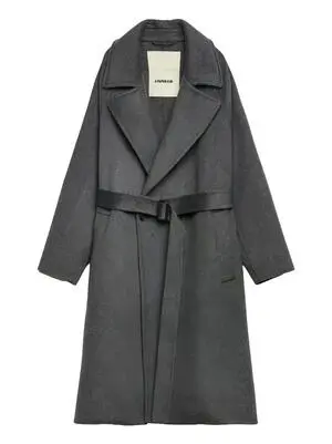 A PAPER KID Belted Coat - Grey