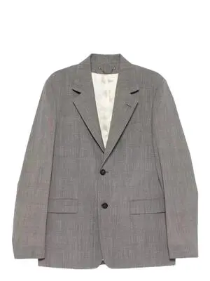 GOLDEN GOOSE Two-button Check Blazer - Grey