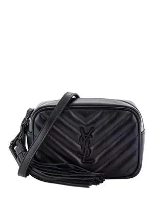 Saint Laurent Lou Matelasse Chevron Leather Belt Bag - Black