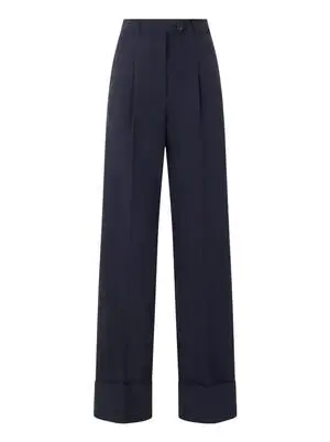 Bally Cuffed Pleated Trousers - Blue