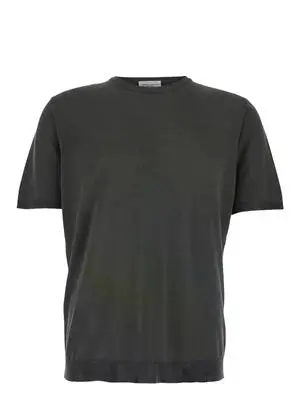 ROBERTO COLLINA Ribbed T-shirt - Brown