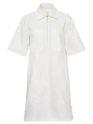LEE MATHEWS Cotton Shirt Dress - White