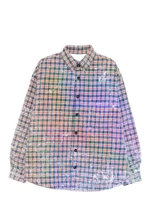 LC23 Check Buttoned Shirt - Blue