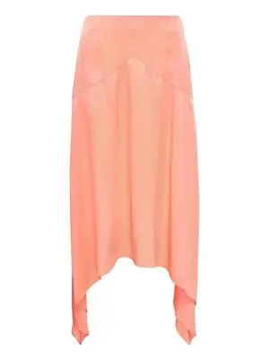 Stella McCartney Satin Midi Skirt - Orange