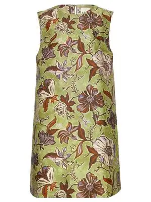 ALEMAIS Floral-print Mini Dress - Green