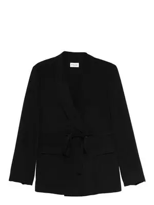 P.a.r.o.s.h Tie-detail Wrap Blazer - Black