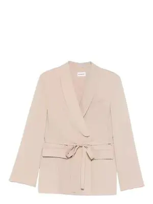 P.a.r.o.s.h Belted Double-breasted Jacket - Neutrals
