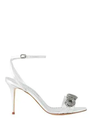 Manolo Blahnik Crystal-embellished Sandals - Silver