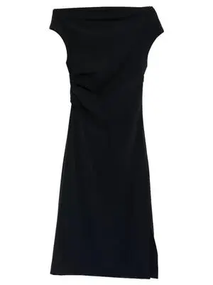 P.a.r.o.s.h Ruched Midi Dress - Black