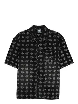 BILLIONAIRE BOYS CLUB Patterned Short Sleeve Shirt - Black